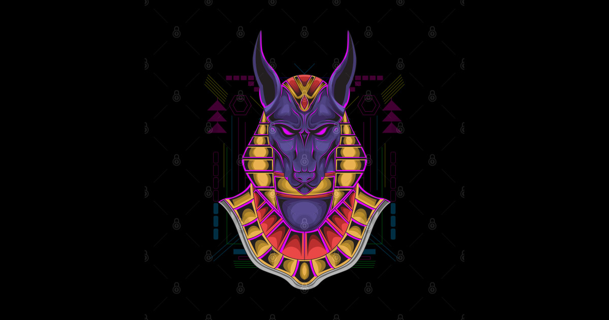 the anubis metal tshirt design - Anubis Egyptian God - Sticker | TeePublic