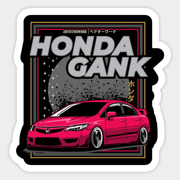 honda civic fd - Honda Civic - Sticker | TeePublic