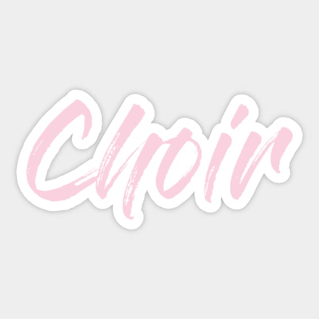 Choir - Class Label in Pink - Binder - Sticker | TeePublic