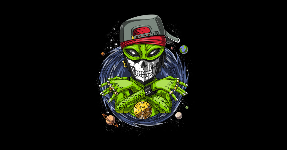 Alien Gangsta - Alien Gangsta Rapper - Sticker | TeePublic