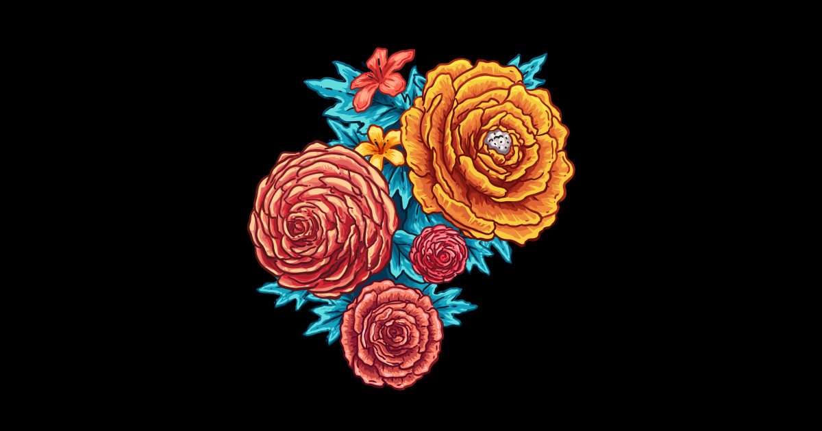 Neon Bloom - Flowers - Sticker | TeePublic