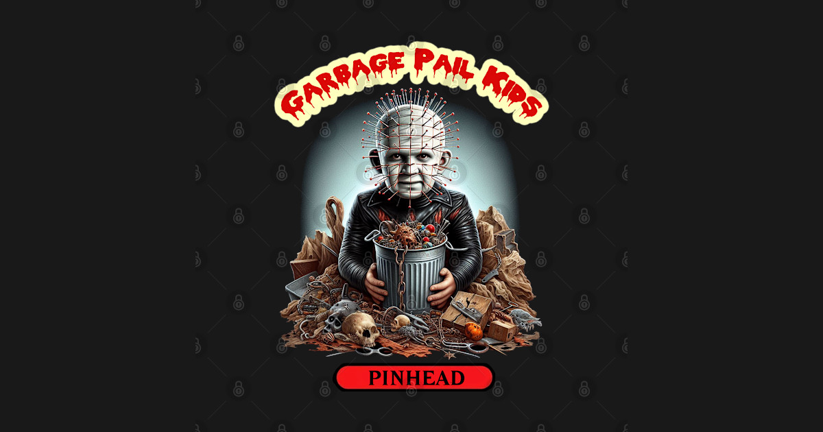 Garbage Pail Kids Pinhead T-Shirt – Horror Mashup Graphic Tee - Pinhead ...