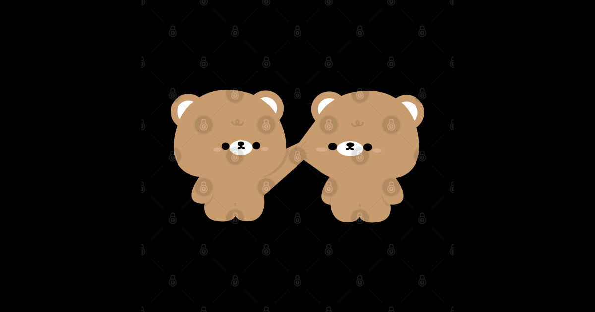 Brown Bear Couple - Couple - Sticker | TeePublic