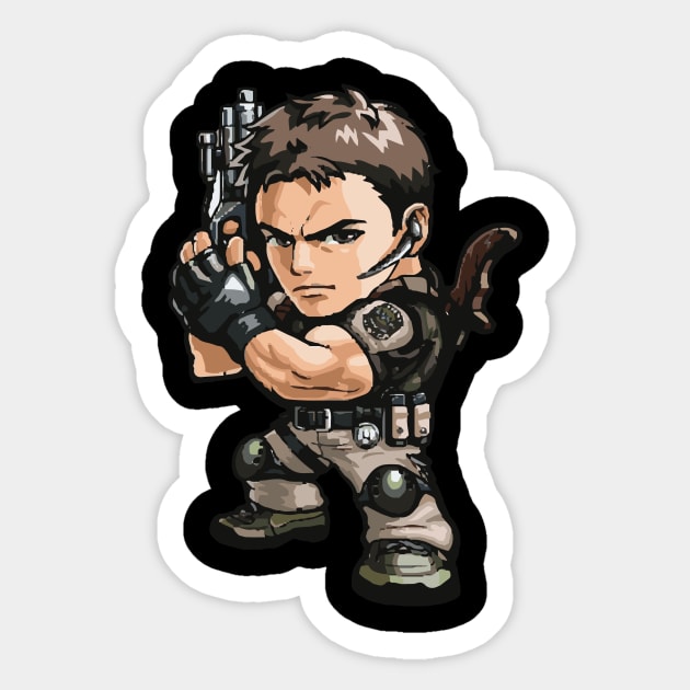 Resident evil - Chris Redfield - Sticker | TeePublic