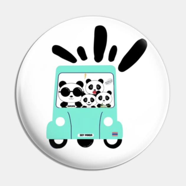 TukTuk Pandas By Abby Anime(c) - Pandas - Pin | TeePublic