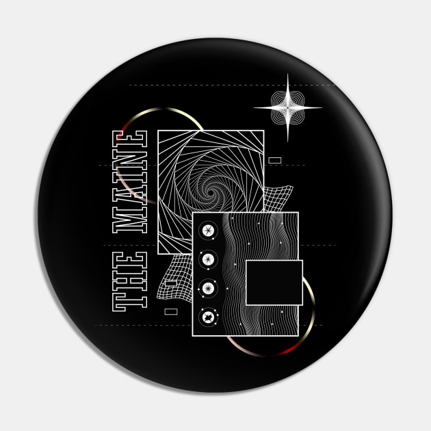 The Maine Square Brutalism Maine Pin Teepublic