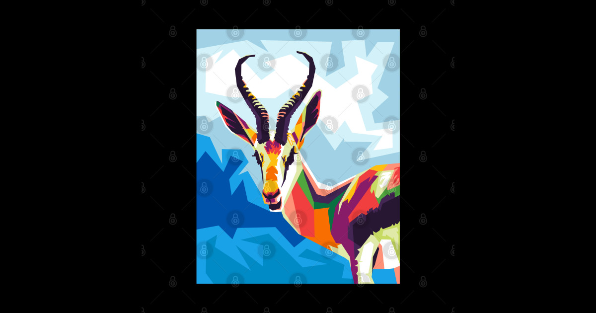 springbok wpap - Springbok - Sticker | TeePublic