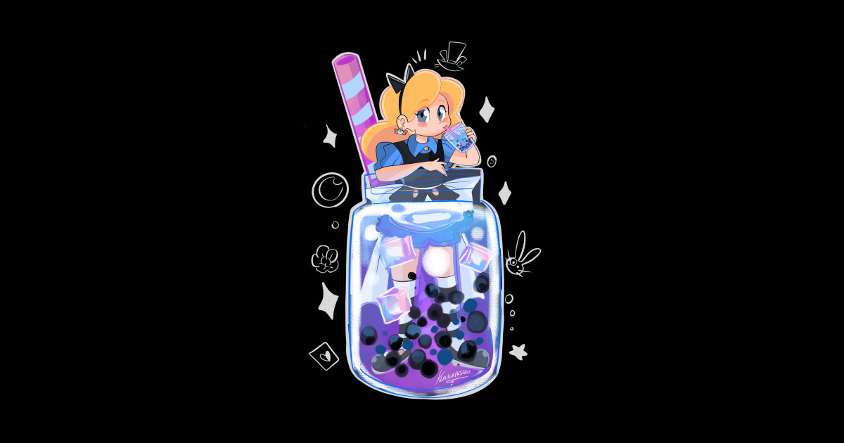 Alice bubble tea - Alice In Wonderland - Sticker | TeePublic