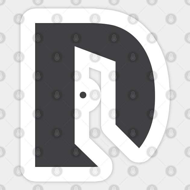 door letter D design - Letter D - Sticker | TeePublic