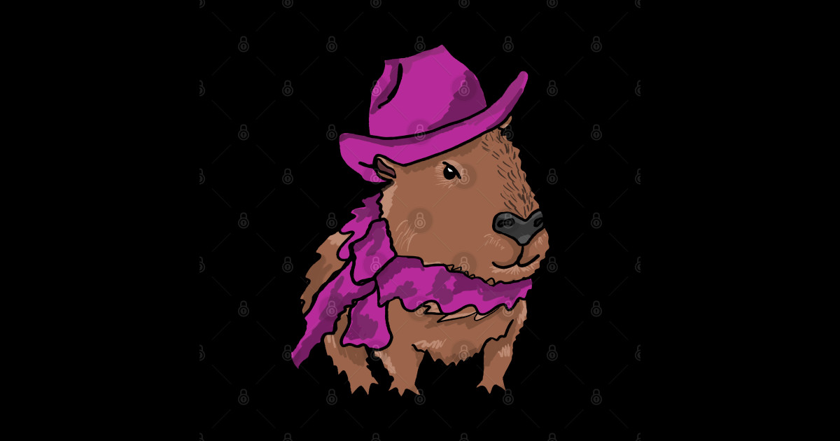 Fancy gal capybara - Capybara - Sticker | TeePublic