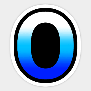 Alphabet O Blue Color Stickers for Sale | TeePublic