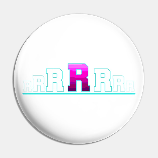 Letter R - Letter - Pin | TeePublic