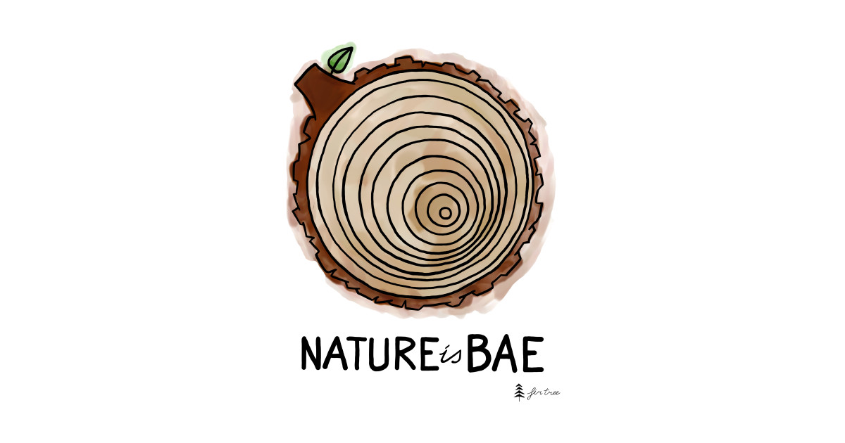Nature is Bae - Tree Rings Watercolor - Nature - T-Shirt | TeePublic
