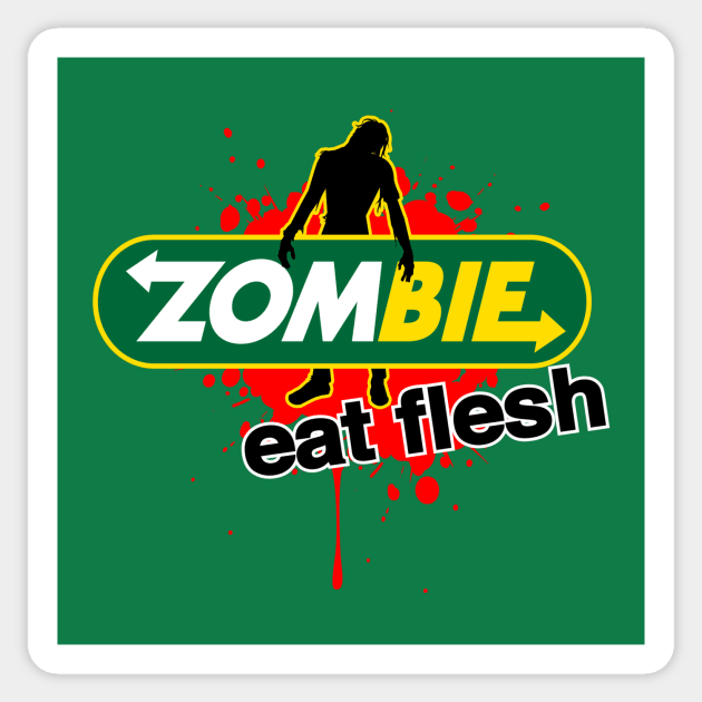 Zombie Eat Fresh - Zombie - Sticker | TeePublic