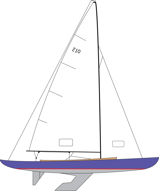 International 210 Sailboat - International 210 Sailboat - Kids T-Shirt ...