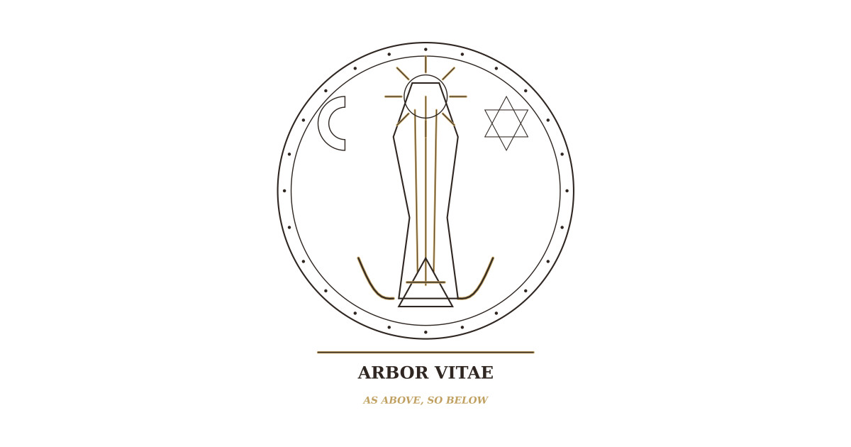 Alchemical Tree of Life Arbor Vitae As Above So Below Vintage Engraving ...