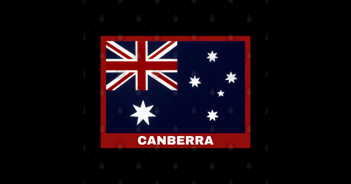 Canberra City in Australian Flag - Canberra Australia - Sticker | TeePublic