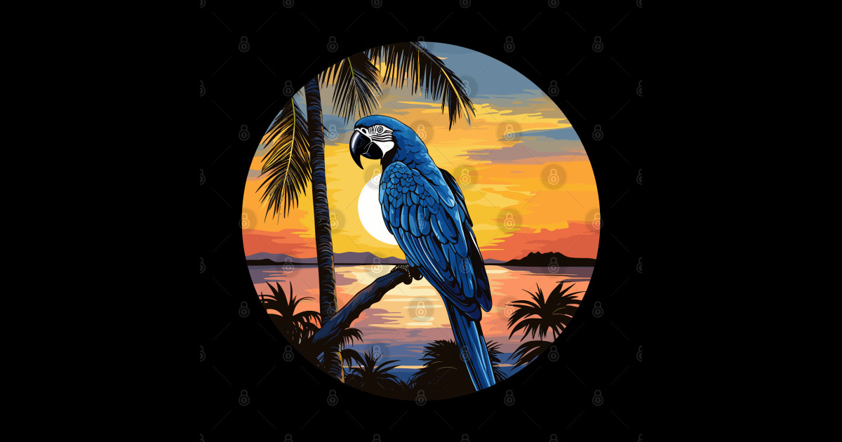 Hyacinth Macaw - Hyacinth Macaw - Sticker | TeePublic