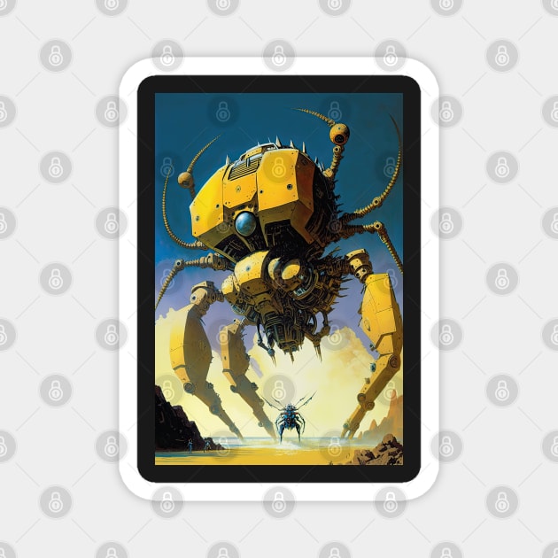 Giant Sci-Fi Mechanical Spider - Retro Sci Fi - Magnet | TeePublic