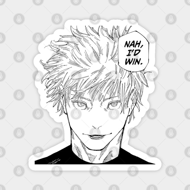 Satoru Gojo - Nah, I'd Win - Jujutsu Kaisen - Magnet | TeePublic