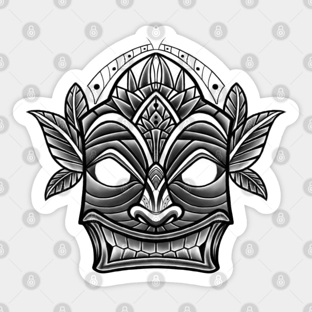 smiling totem face - Totem Art - Sticker | TeePublic