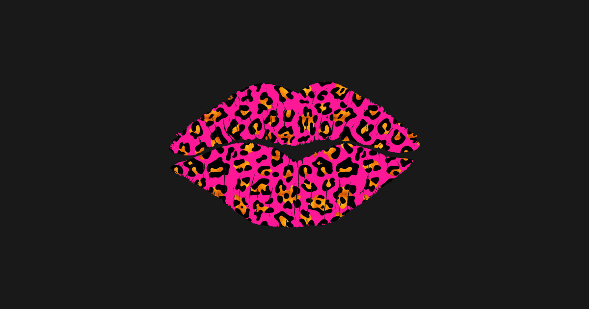 Pink Leopard Lips - Lips - T-Shirt | TeePublic