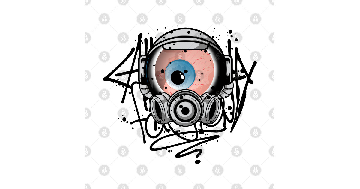 Space Monster Graffiti Street Art - Spaceman - T-Shirt | TeePublic