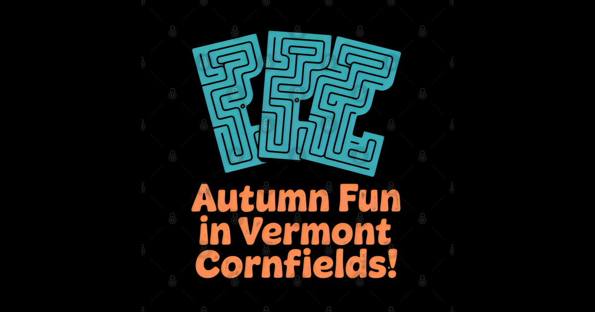 Vermont Corn Maze Adventure with Autumn Colors - Autumn - Sticker ...