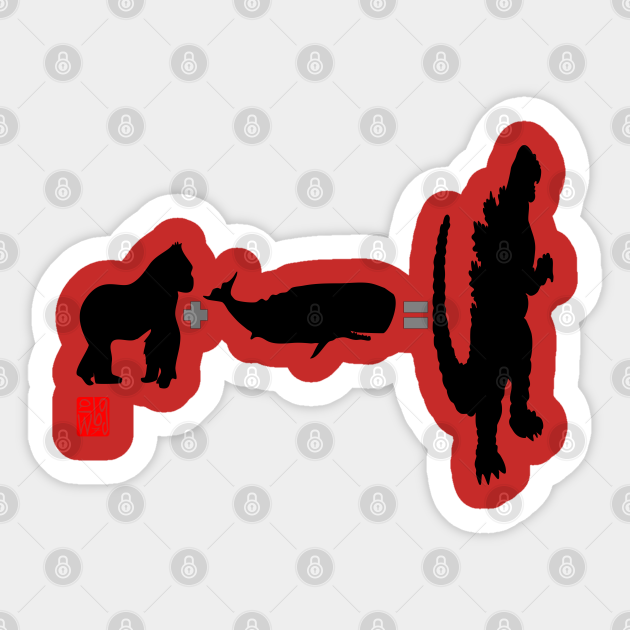 Godzilla Math - Godzilla - Sticker | TeePublic