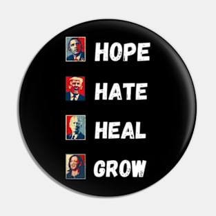 Vintage Hope Hate Heal Grow 2024 Merch for Sale | TeePublic