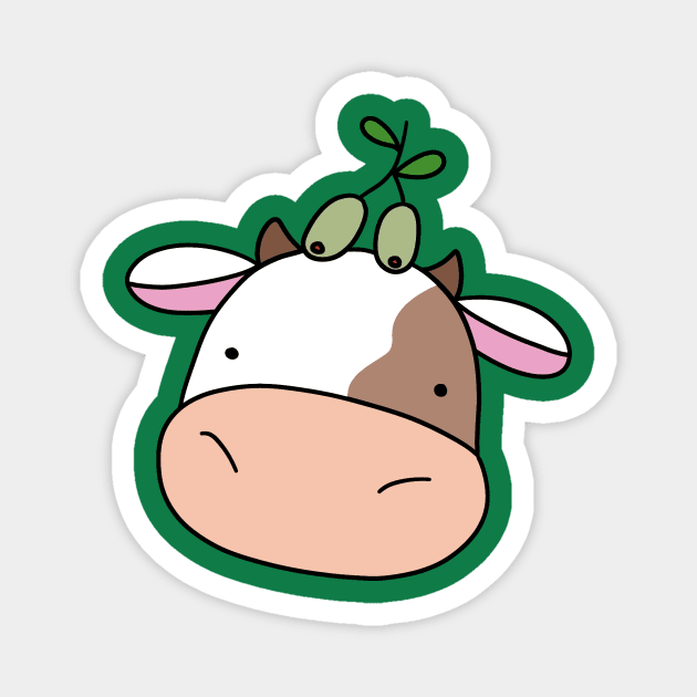 Olive Cow Face - Cow - Magnet | TeePublic