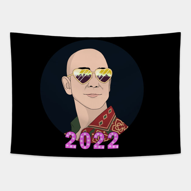 Jeff Bezos - Crazy disco party - Jeff Bezos Weed - Tapestry | TeePublic