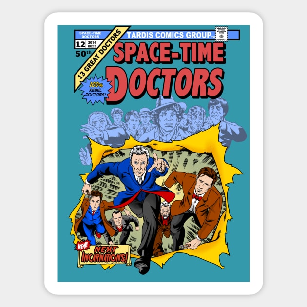 Giant Size Doctors - Doctor Who - Sticker | TeePublic