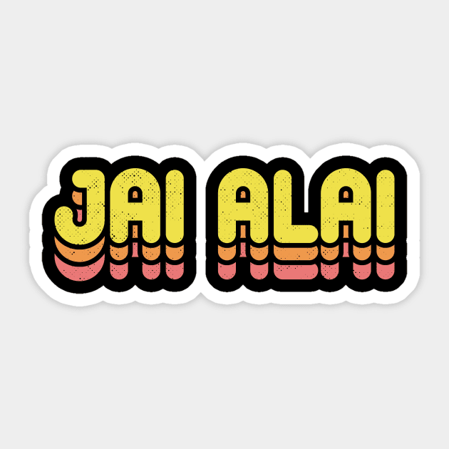 Retro Jai Alai - Jai Alai - Sticker | TeePublic