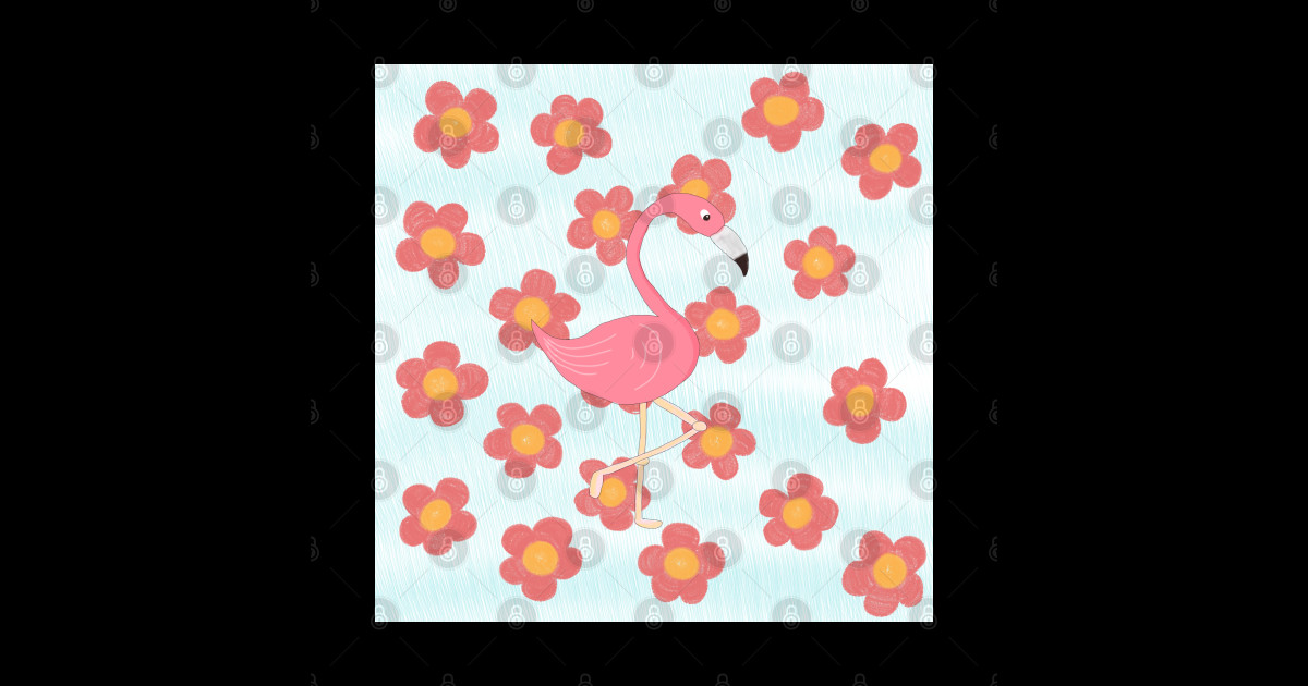 Fifi the flamingo - Flamingo - Sticker | TeePublic