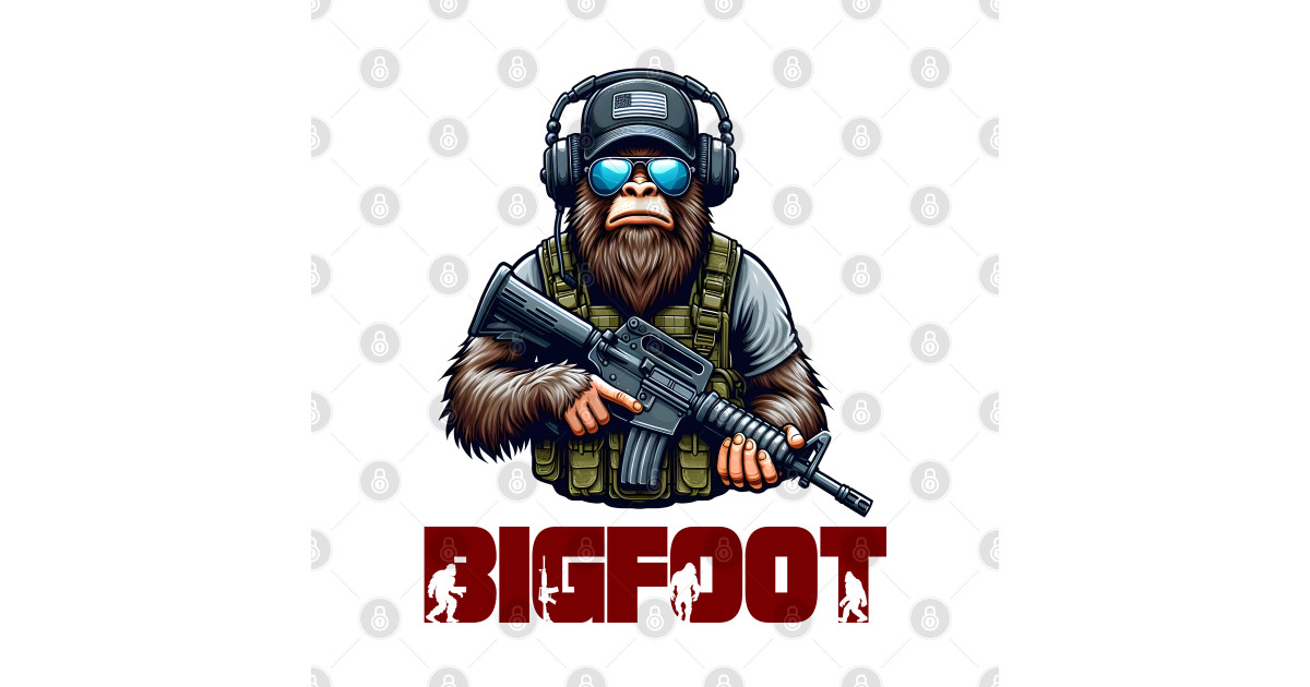 Tactical Bigfoot - Bigfoot - T-Shirt | TeePublic