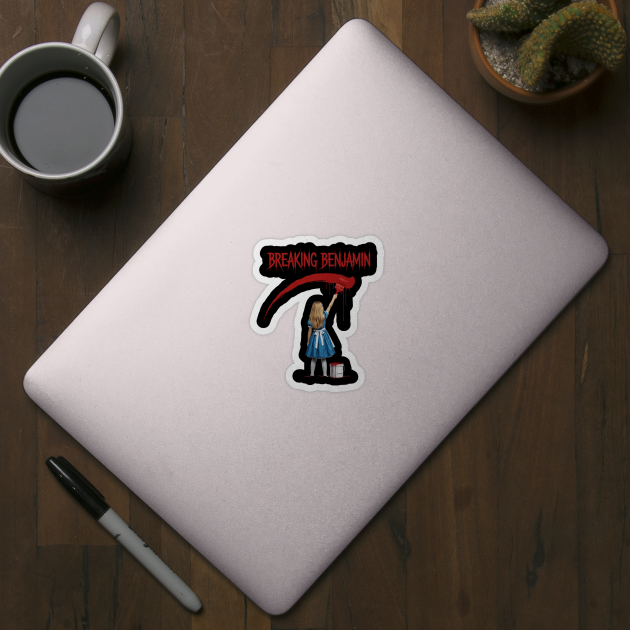 breaking and red girl - Breaking Benjamin - Sticker | TeePublic
