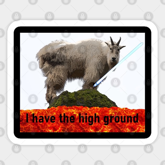 High Ground Goat - High Ground - Sticker | TeePublic