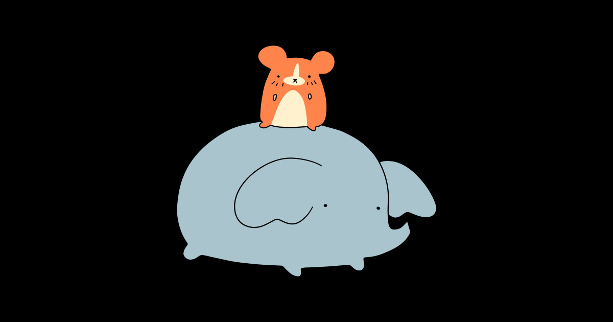 Hamster and Elephant - Hamster - Sticker | TeePublic