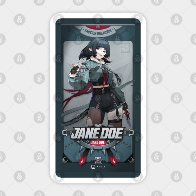 Jane Doe Poster - ZZZ - Zenless Zone Zero Jane Doe - Sticker | TeePublic
