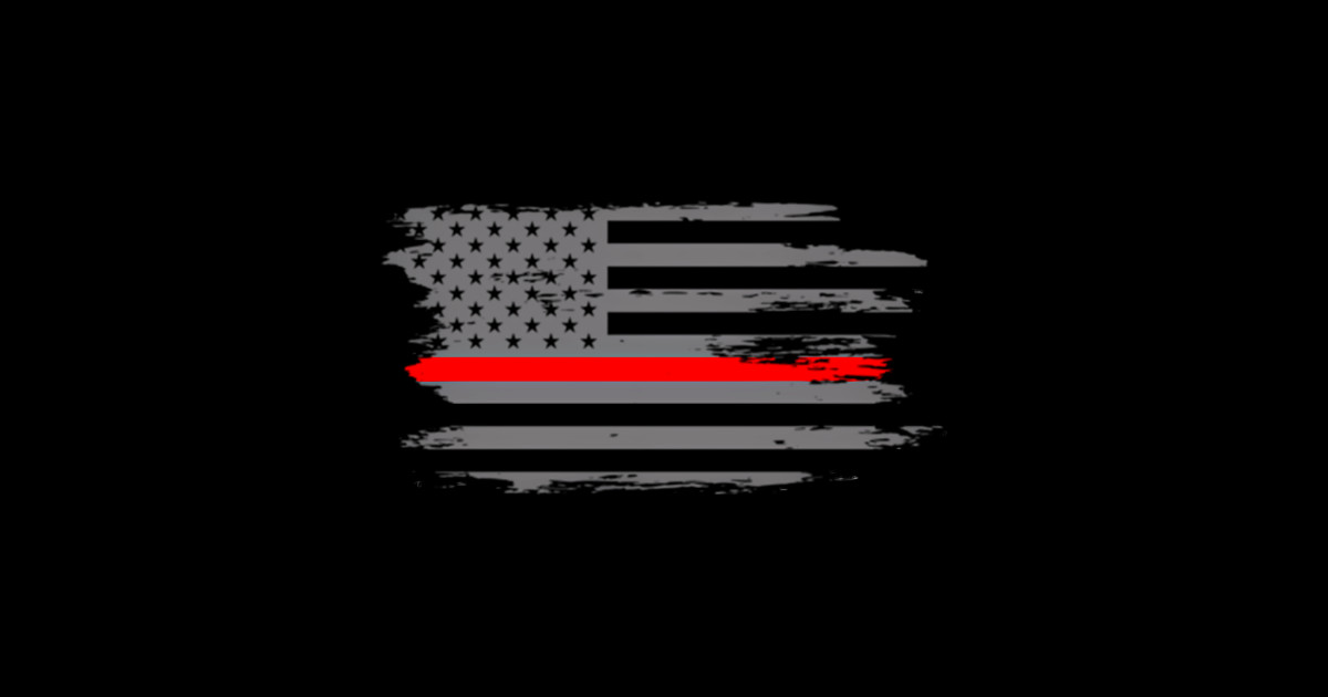 Thin Red Line Fire Fire Rescue American Flag - Thin Red Line - Sticker ...