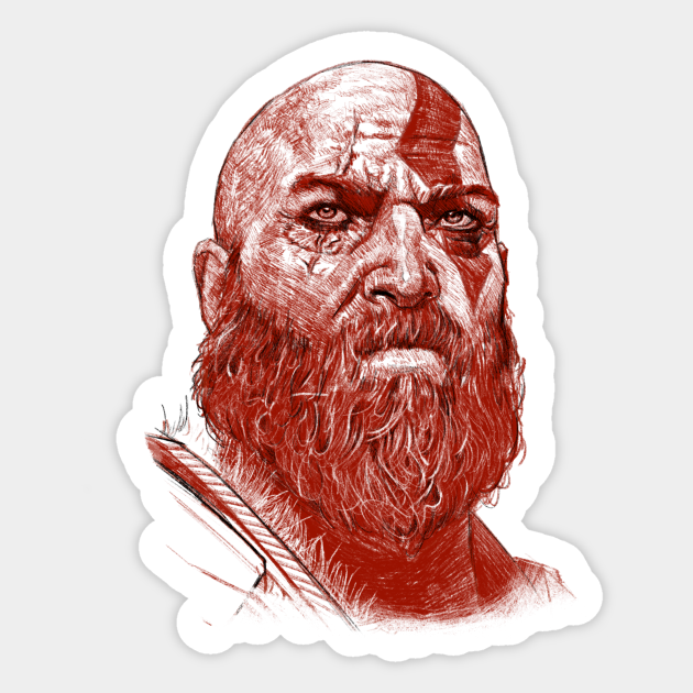 Kratos - God Of War - Sticker | TeePublic