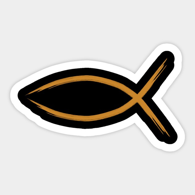 Ichthys Fish Christianity - Ichthys - Sticker | TeePublic