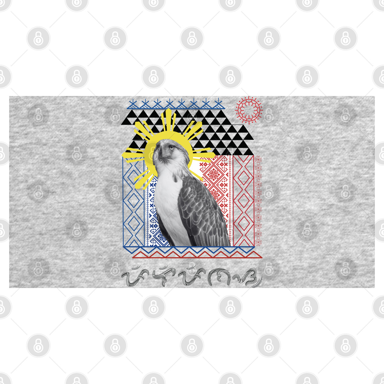 Philippine Eagle / Baybayin word Pilipinas (Philippines) - Philippines Flag Proud Filipino ...