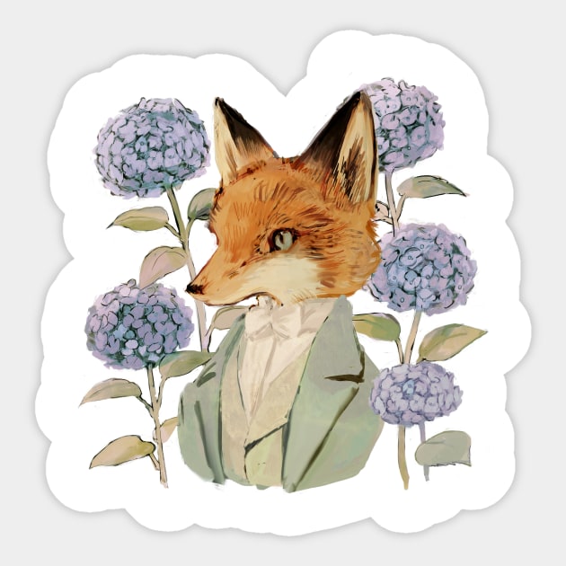 Gentlemen of the Fox - Fox - Sticker | TeePublic