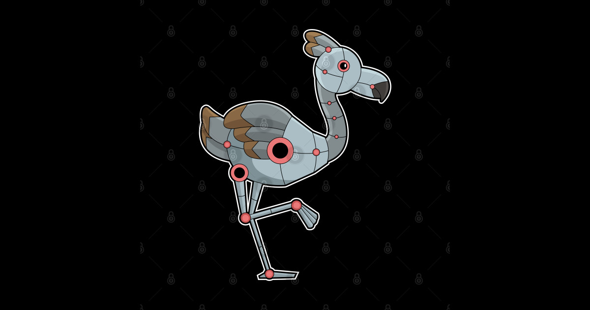 Flamingo as Robot - Flamingo - Sticker | TeePublic