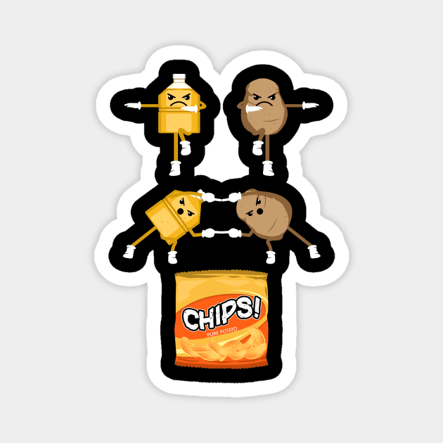 Crisps, Tatoes, Potato, Chips, Fun, Fast food - Crisps - Magnet | TeePublic
