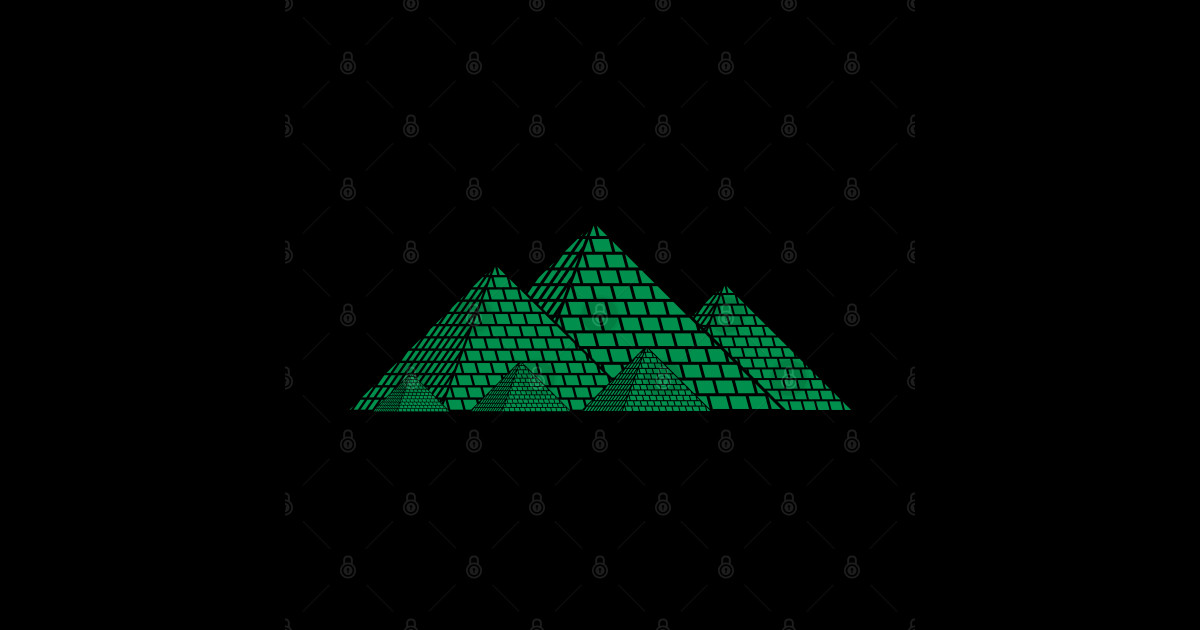 Pyramids of Egypt (green) - Pyramids - Sticker | TeePublic