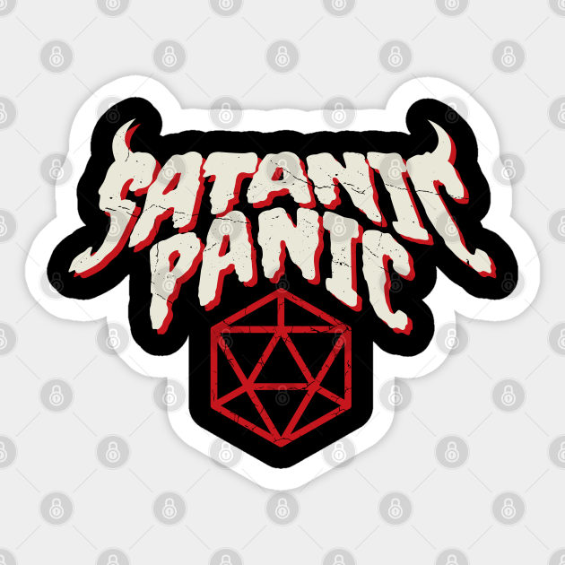 Satanic Panic DnD OSR Nostalgia - Satanic Panic - Sticker | TeePublic