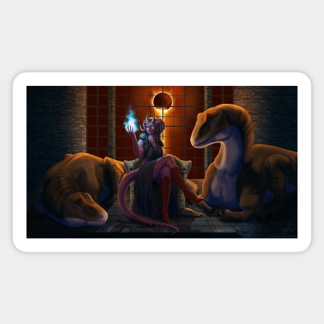 Lilith, Warlock Tiefling Queen - Tiefling - Sticker | TeePublic